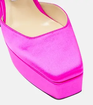 JIMMY CHOO Gaia Satin Platform Pumps