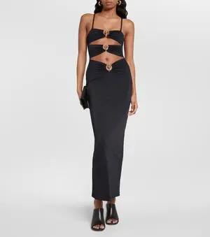 Christopher Esber Pierced Orbit Maxi Dress - Black