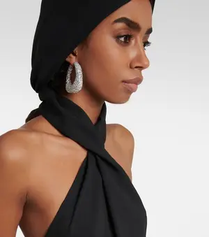 TALLER MARMO Diablo Halterneck Crepe Maxi Dress