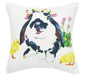 VALERIE PARR HILL 10' X 10' Bunny & Ducks Spring Pillow Valeri E - One-color