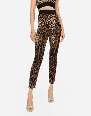 Dolce & Gabbana Leopard-print Charmeuse Leggings - Animal Print