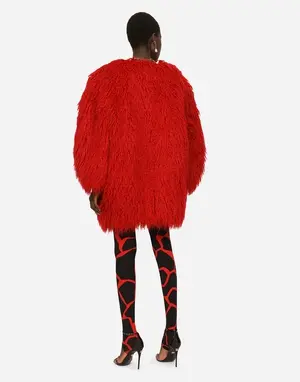 Dolce & Gabbana Faux Fur Coat