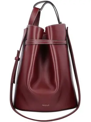 NEOUS Sigma Leather Bucket Bag - Burgundy