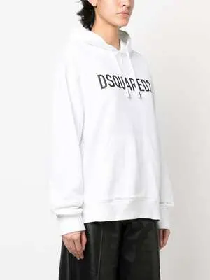 Dsquared2 Logo-print Cotton Hoodie - White