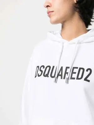 Dsquared2 Logo-print Cotton Hoodie - White