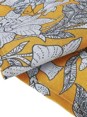 La DoubleJ Lilium Zafferano Set Of Two Napkins - Yellow
