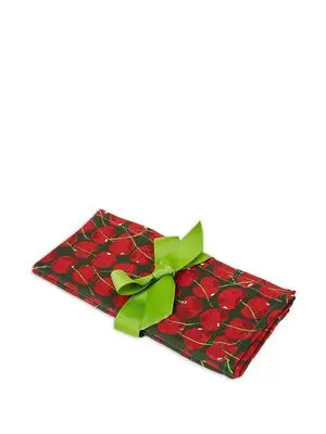 La DoubleJ Cherries Verde Set Of Two Napkins