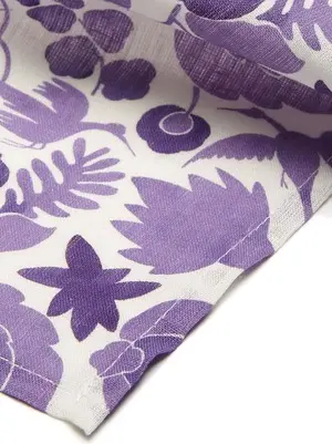 La DoubleJ Wildbird Viola Set Of Two Napkins - Purple