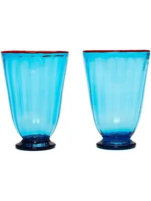 La DoubleJ Rainbow Set Of 2 Glasses - Blue