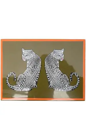 Jonathan Adler Leopard Lacquer Card Set - Green