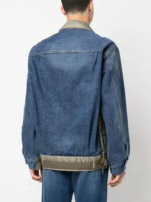 Sacai Contrasting-collar Denim Jacket