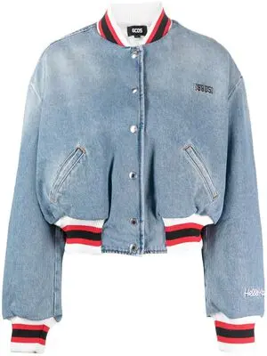 Gcds Hello Kitty Denim Bomber Jacket