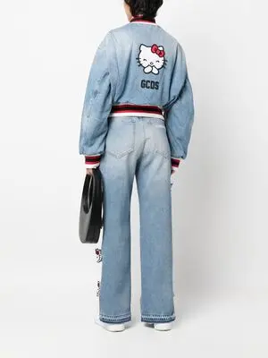 Gcds Hello Kitty Denim Bomber Jacket