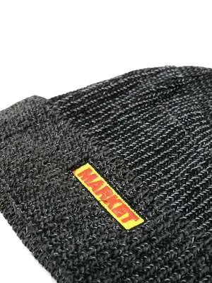 MARKET Reflective-bar Logo Beanie - Black