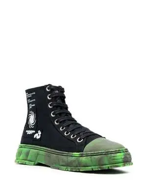 VIRON Camouflage-print Sole Sneakers - Black