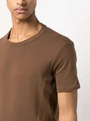 TOM FORD Solid-color Crew-neck T-shirt - Brown