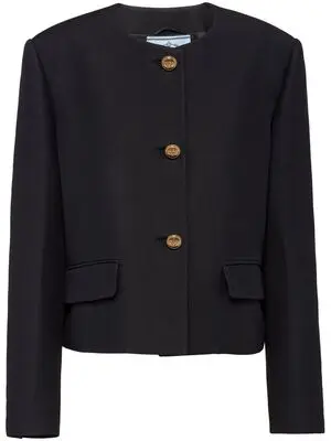 Prada Single-breasted Tricotine Jacket