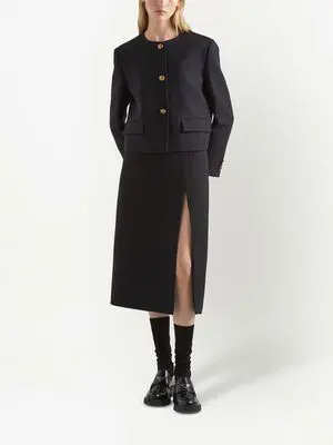 Prada Single-breasted Tricotine Jacket
