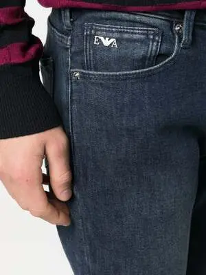 Emporio Armani Low-rise Skinny Jeans - Blue