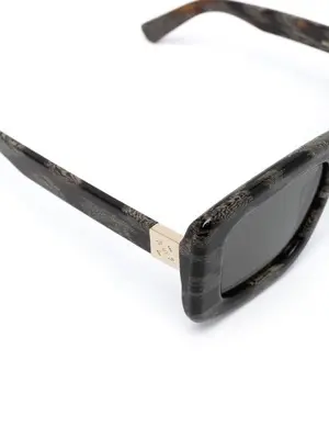 RETROSUPERFUTURE Tortoiseshell Rectangle Sunglasses