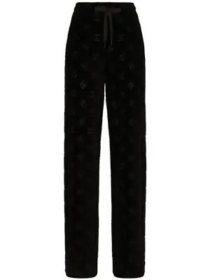 Dolce & Gabbana Dg-logo Flocked Track Pants