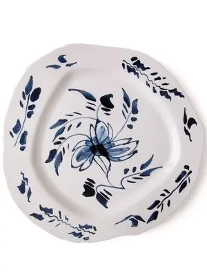 SELETTI Classics On Acid English Delft Dinner Plate - White