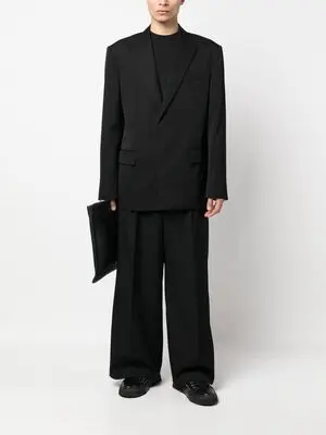 JUUN.J Pleated Wide-leg Trousers - Black
