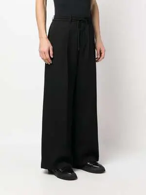 JUUN.J Pleated Wide-leg Trousers - Black