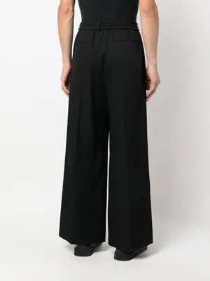 JUUN.J Pleated Wide-leg Trousers - Black