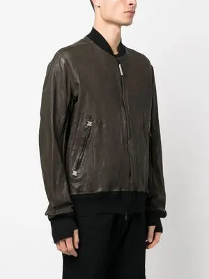ISAAC SELLAM EXPERIENCE Zip-detail Leather Jacket
