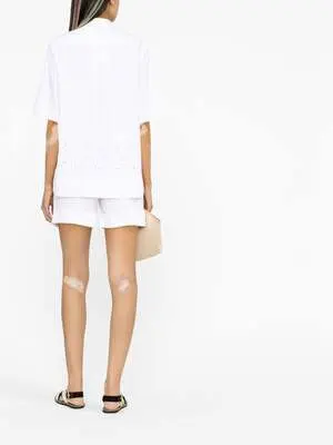 P.a.r.o.s.h Broderie Anglaise Shirt - White
