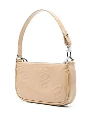 By Far Mini Rachel Embossed Shoulder Bag - Neutrals
