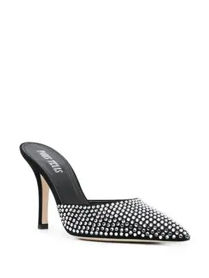 Paris Texas 100mm Hollywood Embellished Leather Mules