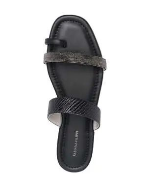 Fabiana Filippi 15mm Open-toe Leather Mules