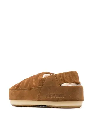 Moon Boot Evolution Suede Slippers - Brown