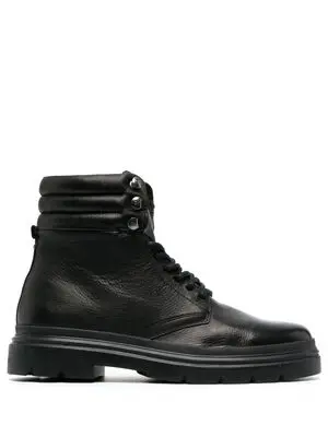 Calvin Klein Lace-up Leather Ankle Boots