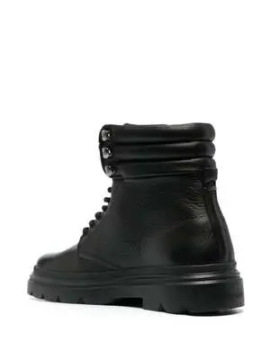 Calvin Klein Lace-up Leather Ankle Boots