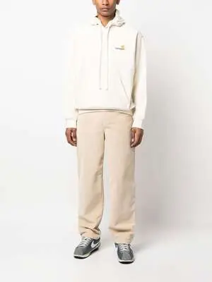 Carhartt Work In Progress American Script Cotton Hoodie - Neutrals