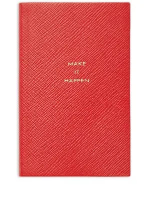 Smythson Make It Happen Leather Notebook - Red