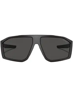 Prada Geometric Frame Sunglasses - Black