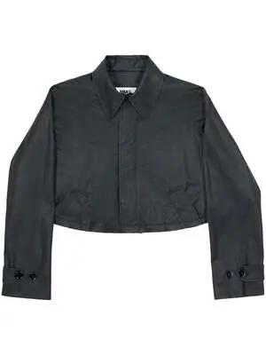 MAISON MARGIELA Cropped Faux Leather Trench Coat
