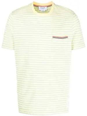 Thom Browne Striped Cotton T-shirt - Green