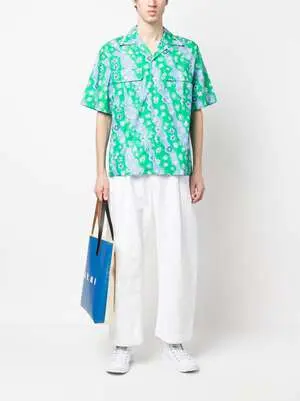 Marni Floral-print Short-sleeved Shirt - Green