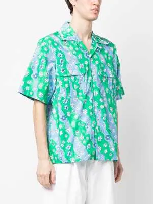 Marni Floral-print Short-sleeved Shirt - Green