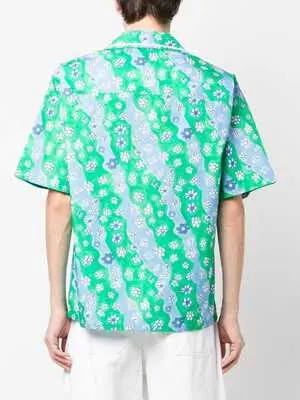 Marni Floral-print Short-sleeved Shirt - Green