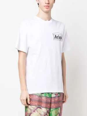 Aries Art Trip Logo-print T-shirt