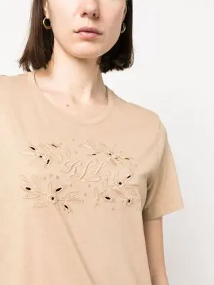 Ralph Lauren Katlin Embroidered T-shirt - Brown