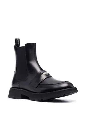 Alexander McQueen Leather Chelsea Boots