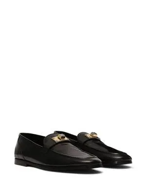 Dolce & Gabbana Logo-appliqué Leather Loafers