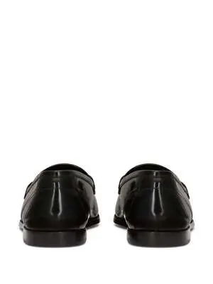Dolce & Gabbana Logo-appliqué Leather Loafers